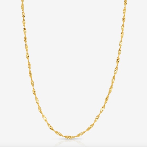 Jewelry | 21k Solid Gold Twisted Rope Necklace | Poshmark